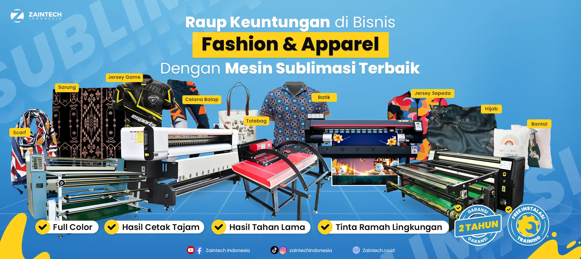 Mesin Printing Sublimasi - Zaintech Indonesia